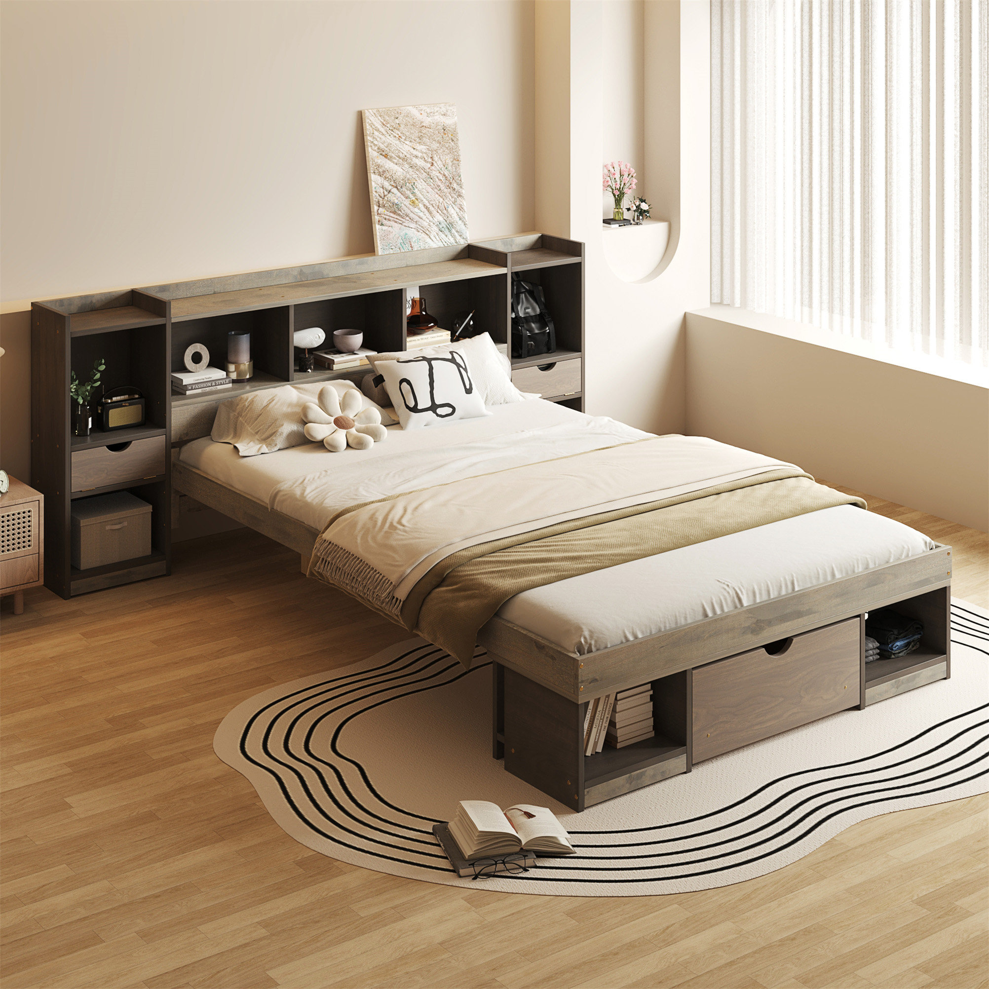 Red Barrel Studio® Platform Bed With Muti-storage | Wayfair