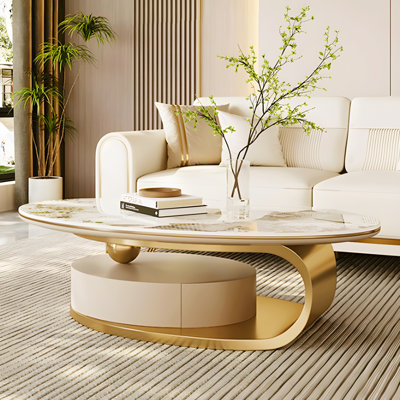 beige marble coffee table