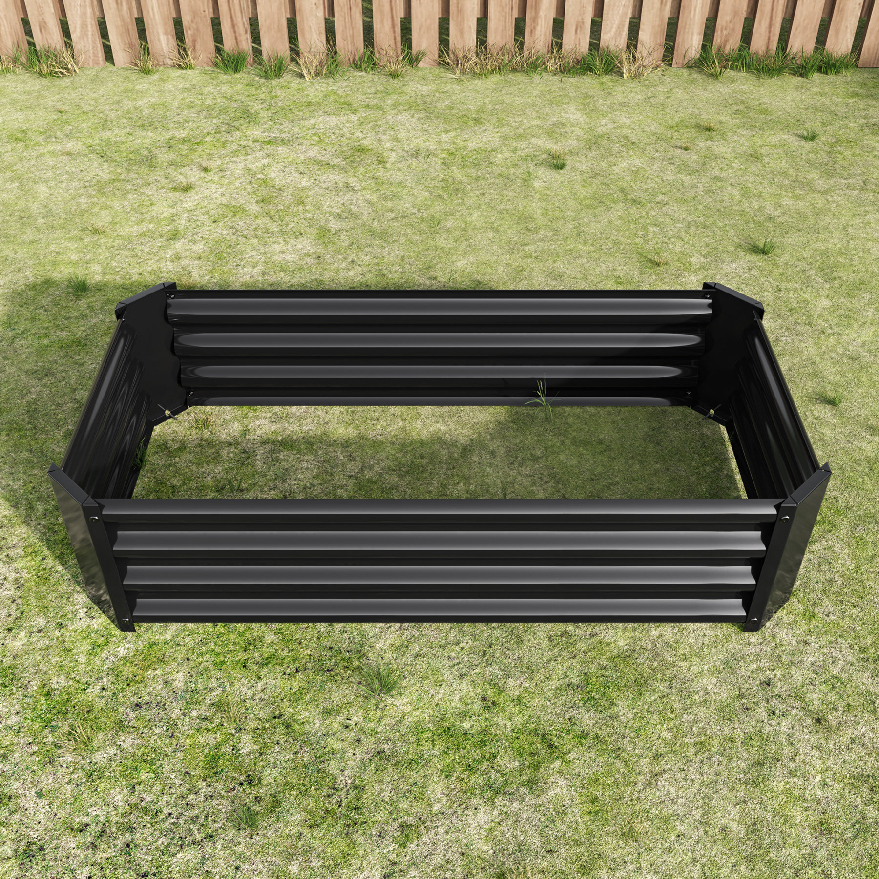 Arlmont & Co. Raised Garden Bed Outdoor, 6×3×1ft , Metal Raised ...