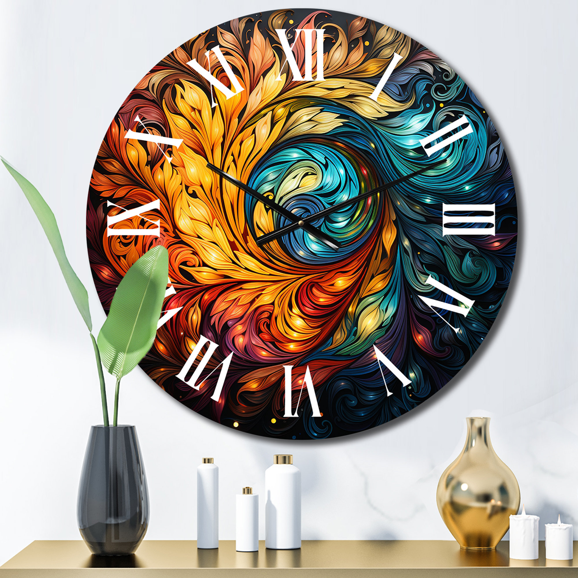 East Urban Home Colorful Indian Art Mystic Rangoli III - Indian Wall ...