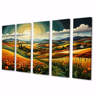 Millwood Pines Countryside Geometric Plains II On Canvas 5 Pieces Print ...