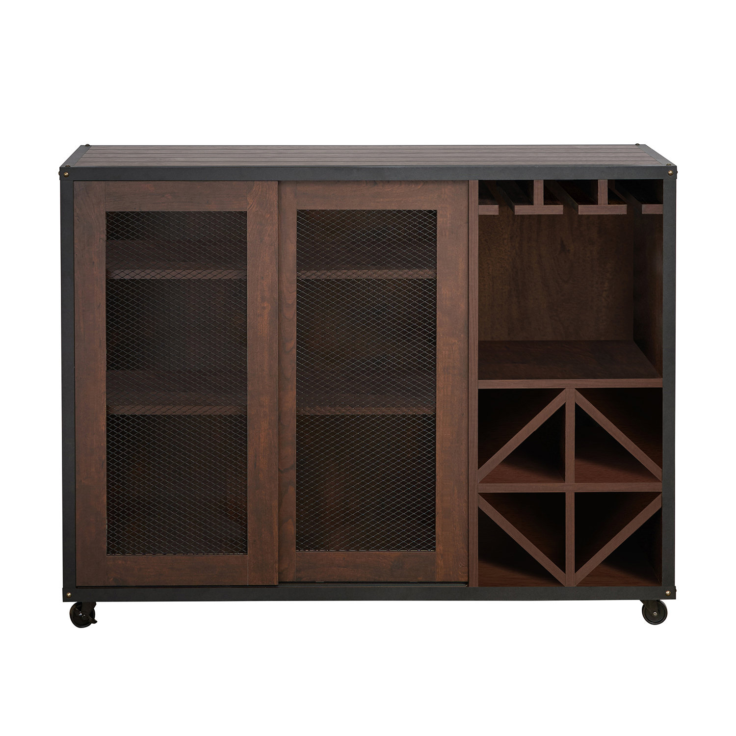 Gracie Oaks Phallen Contemporary Sliding Door Multi Storage Buffet with ...