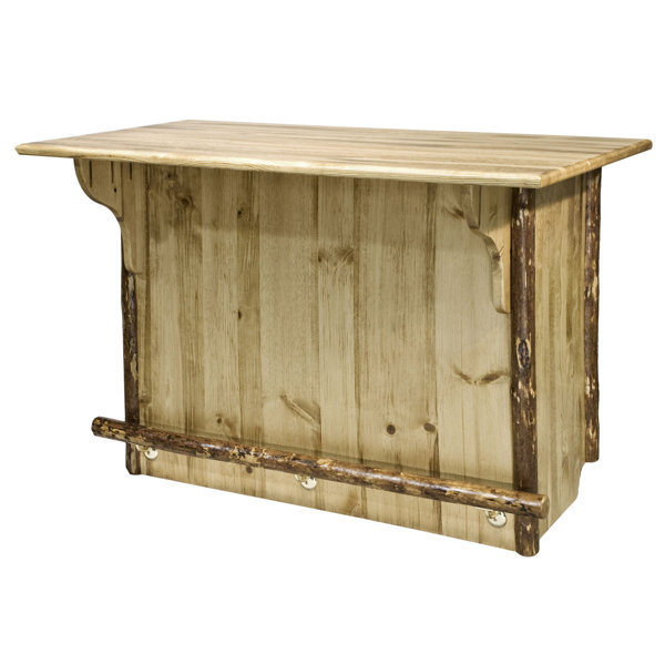 Loon Peak® Tustin Wooden Bar with Wine Storage | Wayfair