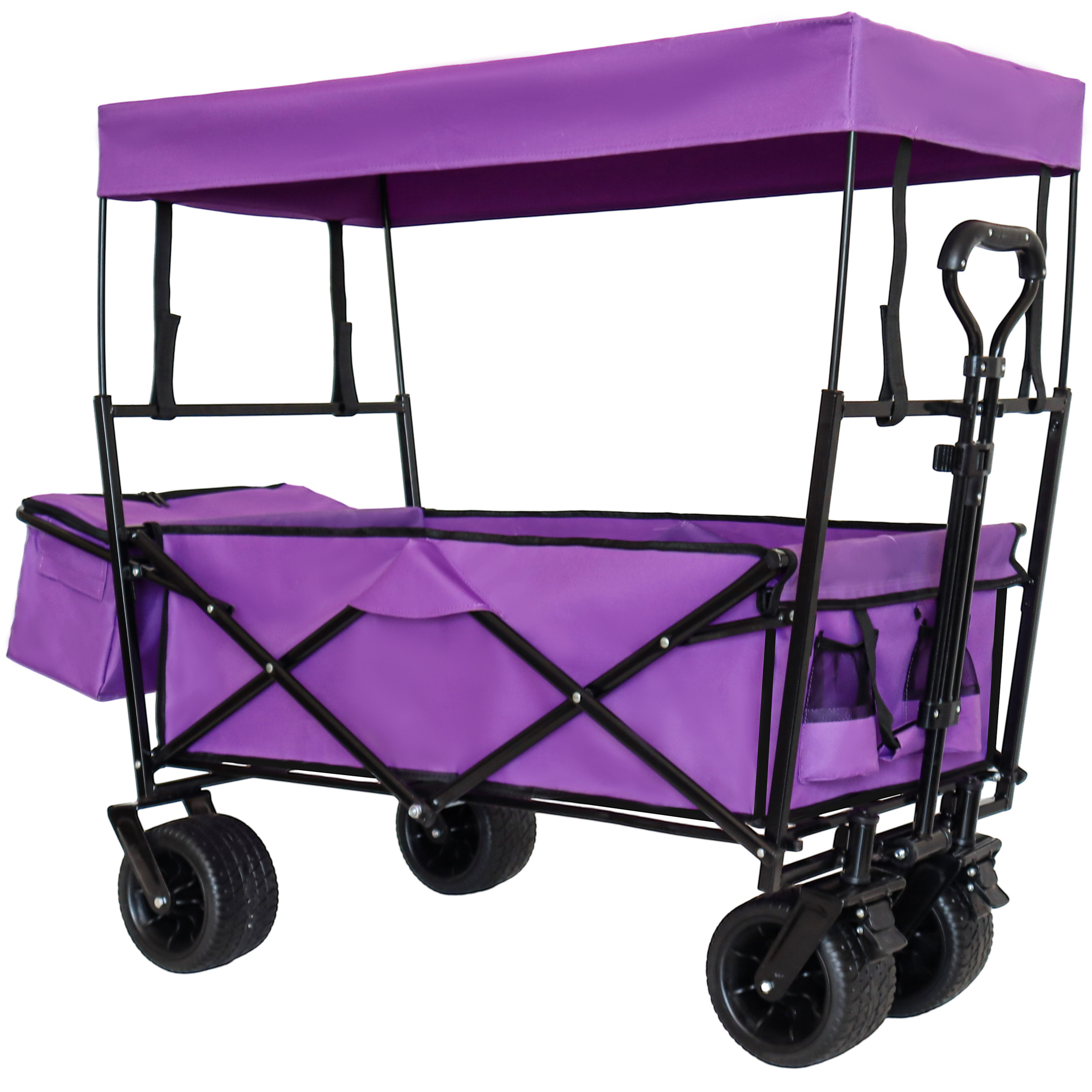 godohome 480Lbs Heavy-Duty Collapsible Wagon with Removable Canopy ...