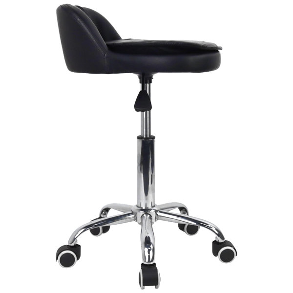 Inbox Zero Louisha Backed Adjustable Height Ergonomic Lab Stool with ...