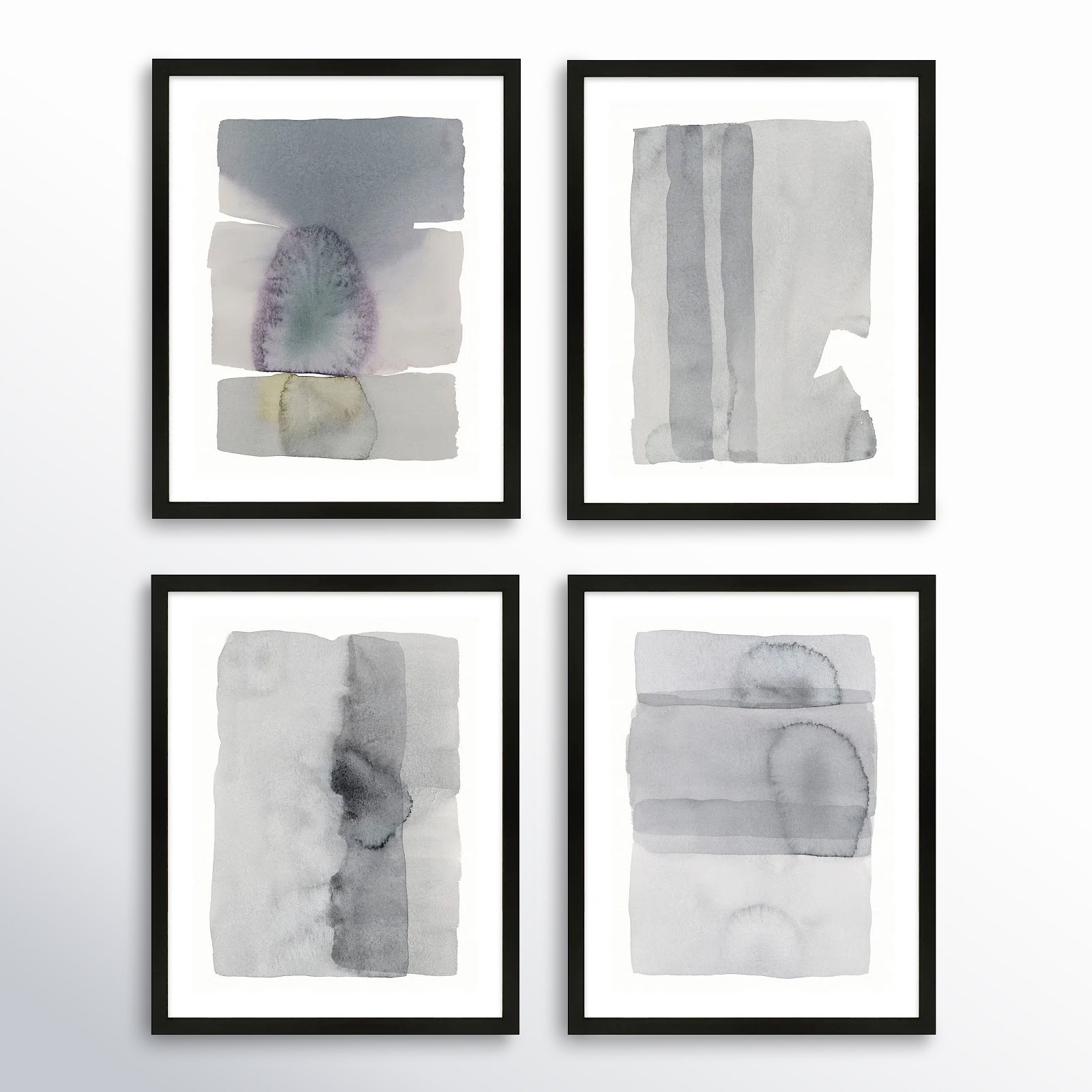Joss & Main Gray On Gray Set Of 4 By Jacques Pilon - Framed Wall Art ...