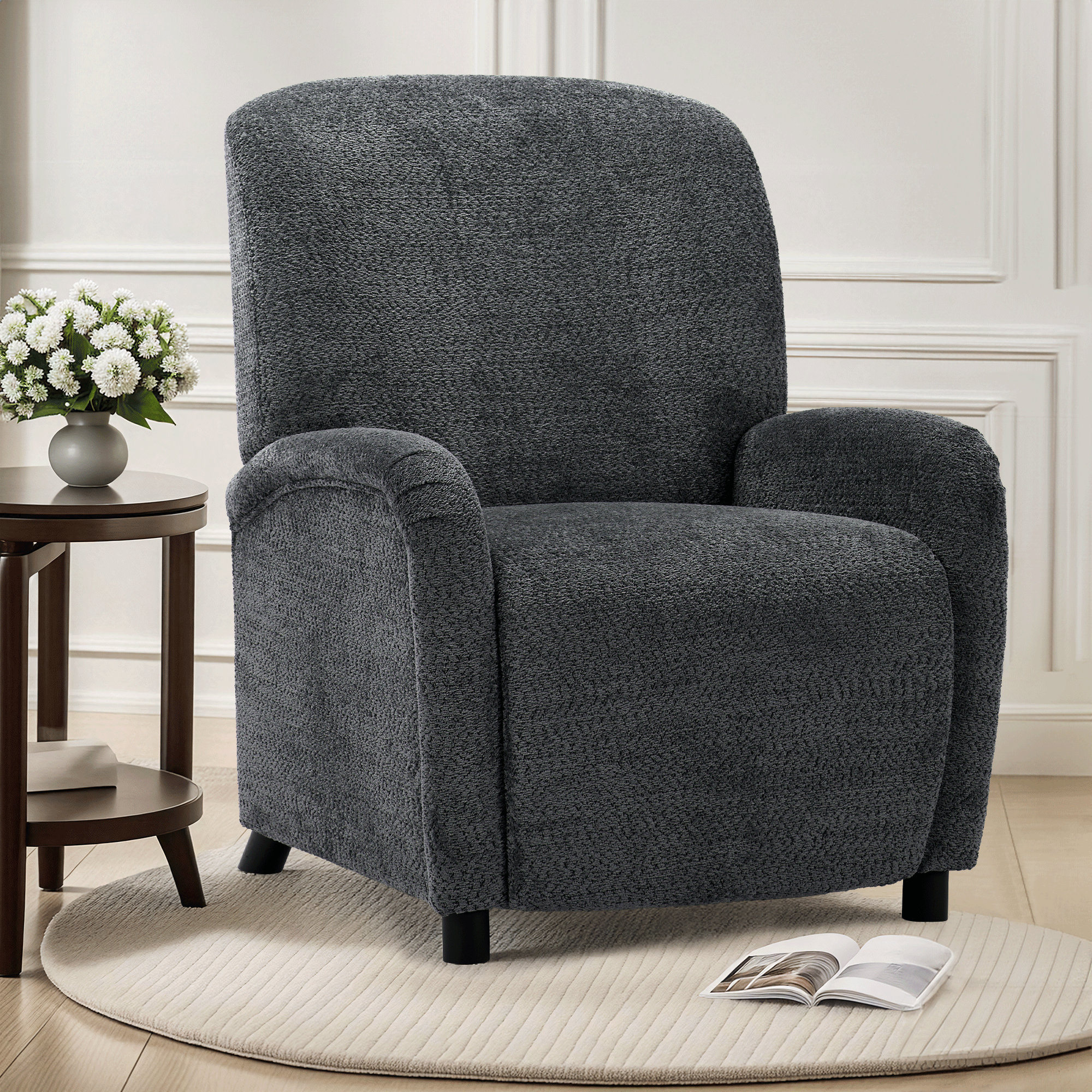 Winston Porter Cute Push Back Recliner Chair – Cozy, Compact Lounge ...