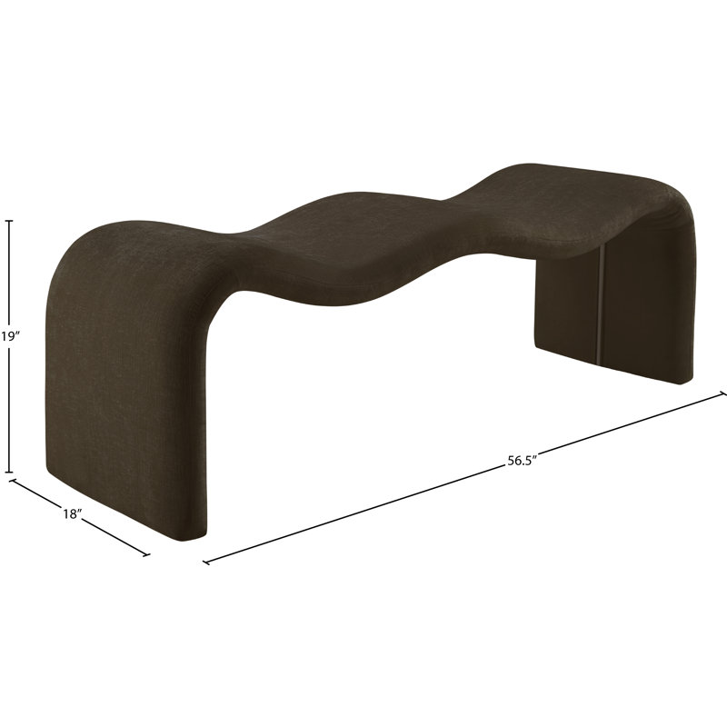 Ivy Bronx Monifa Chenille Fabric Bench & Reviews | Wayfair