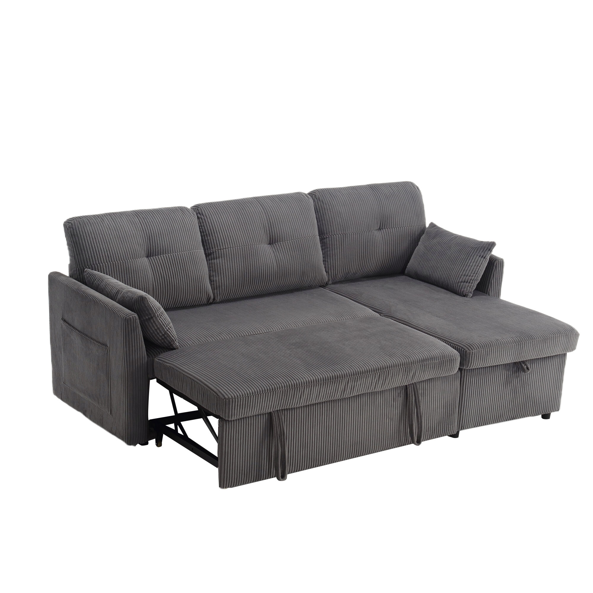 Latitude Run® L-Shaped Sofa, Sofa Bed, Sleeper With Storage Seats | Wayfair