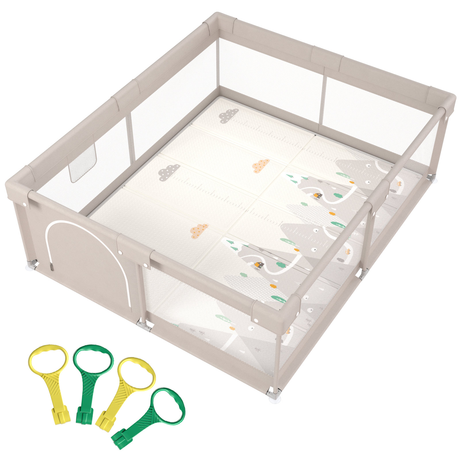 Uanlauo Extra Large 59"x71" Baby Playpen – Spacious Indoor Play Yard ...