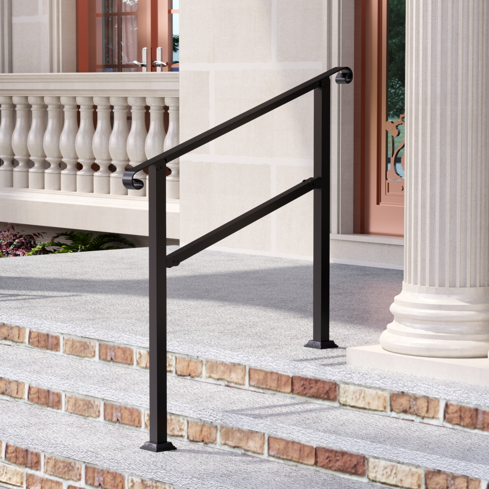 Metaoutdoors Stair Railing Kit Handrail Flexible Outdoor Deck Hand Rail ...