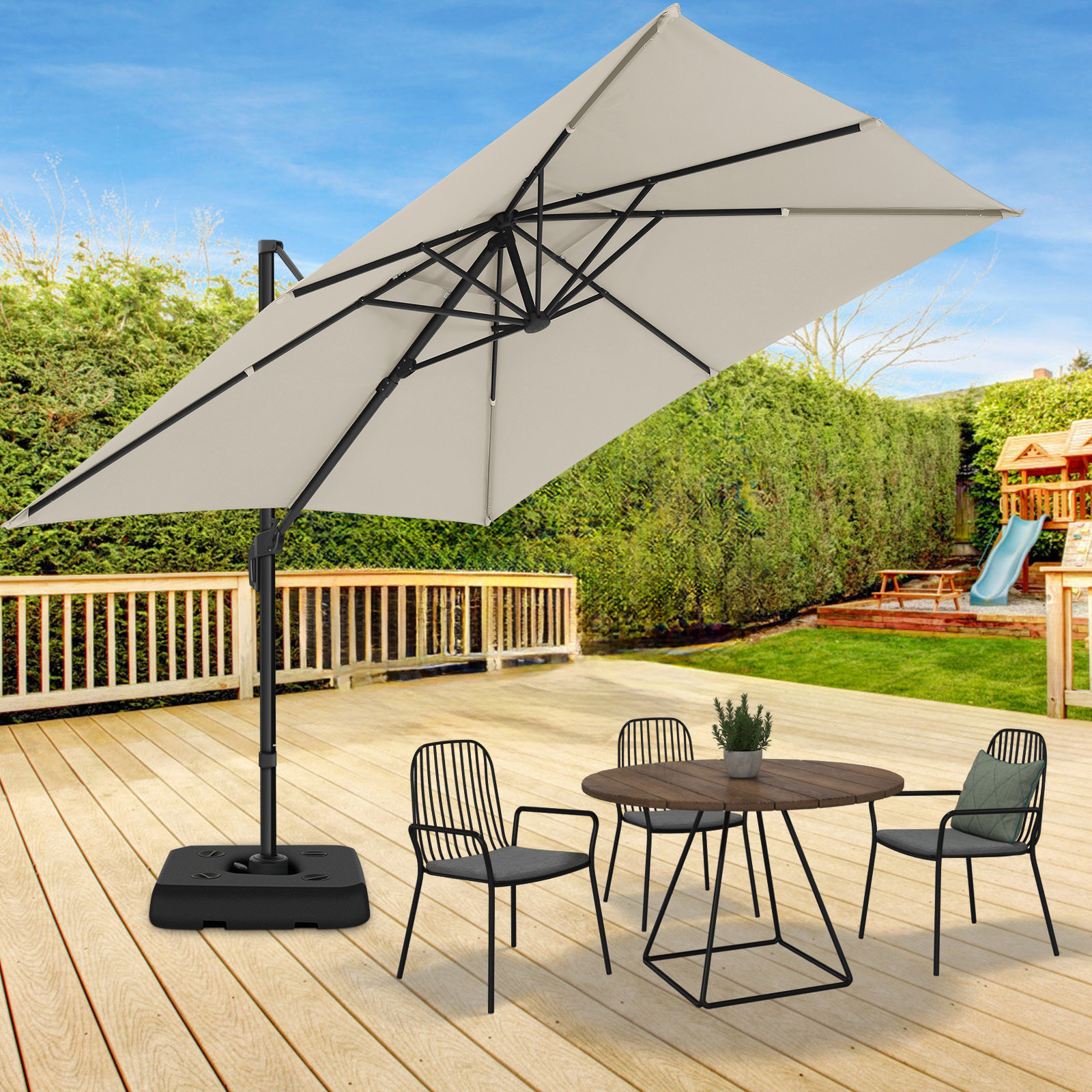 Arlmont & Co. Parasol de patio en porte-à-faux 10 pi - Wayfair Canada