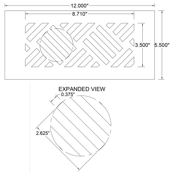 Reggio Register 4x10 Low-Profile Steel Floor Vent Cover - Diagonal ...