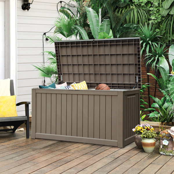 YITAHOME YITA 230 Gallons Water Resistant Resin Lockable Deck Box ...