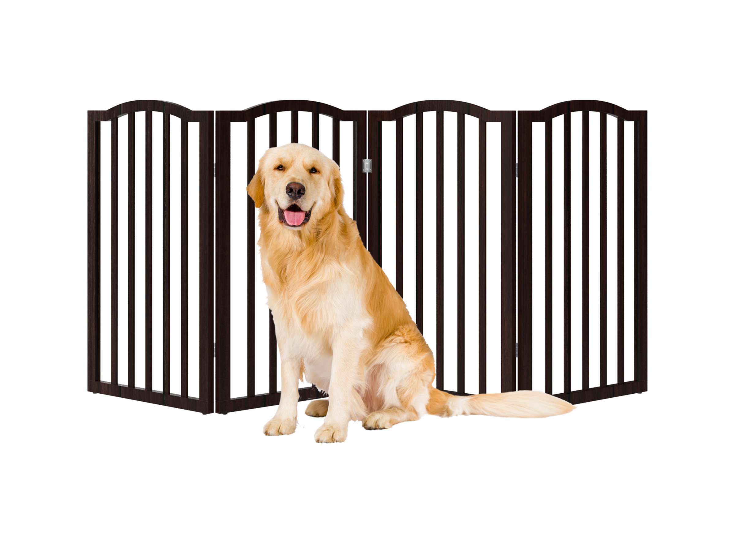 Petmaker PETMAKER 4-Panel Scalloped Free Standing Pet Gate & Reviews ...