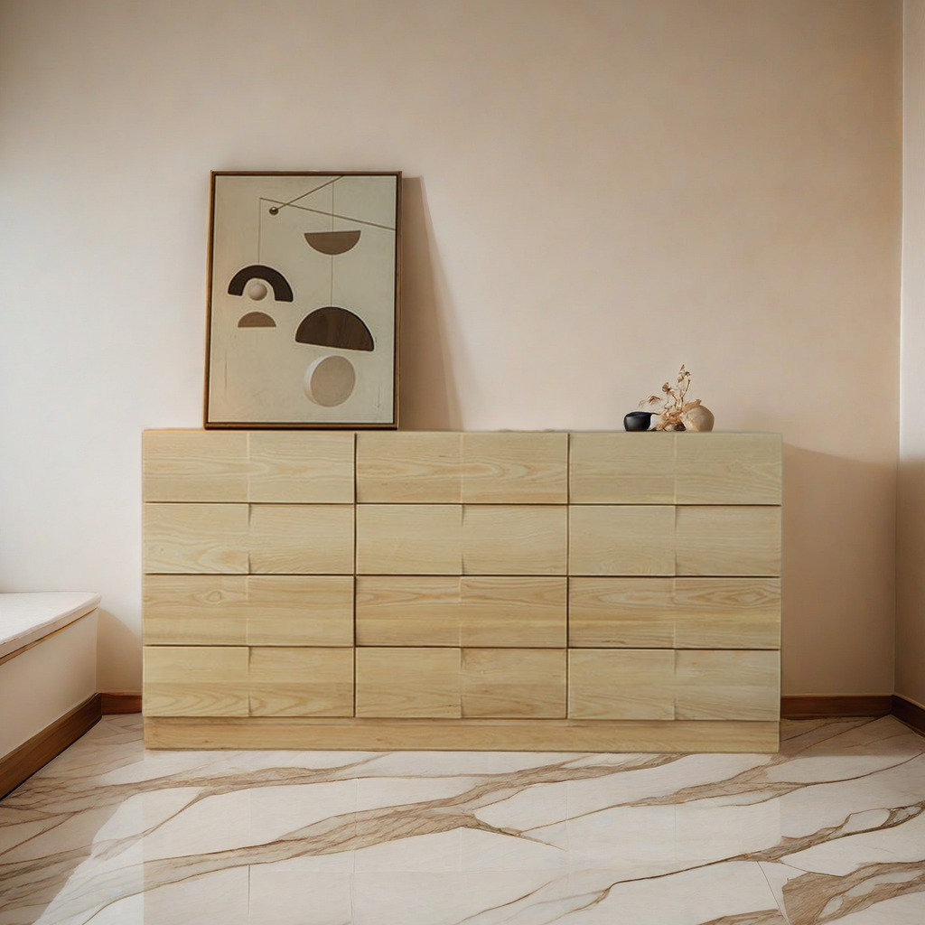 Dream cabinet Modern Solid Wood Drawer Storage Entry Cabinet 12 ...