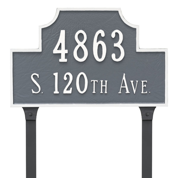 Montague Metal Products Beckford Standard Two Line Address Sign Plaque ...