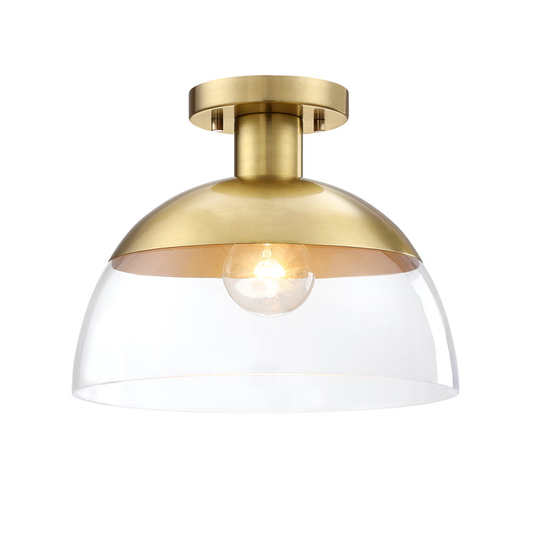 Mercer41 Wiljo Glass Semi Flush Mount & Reviews | Wayfair