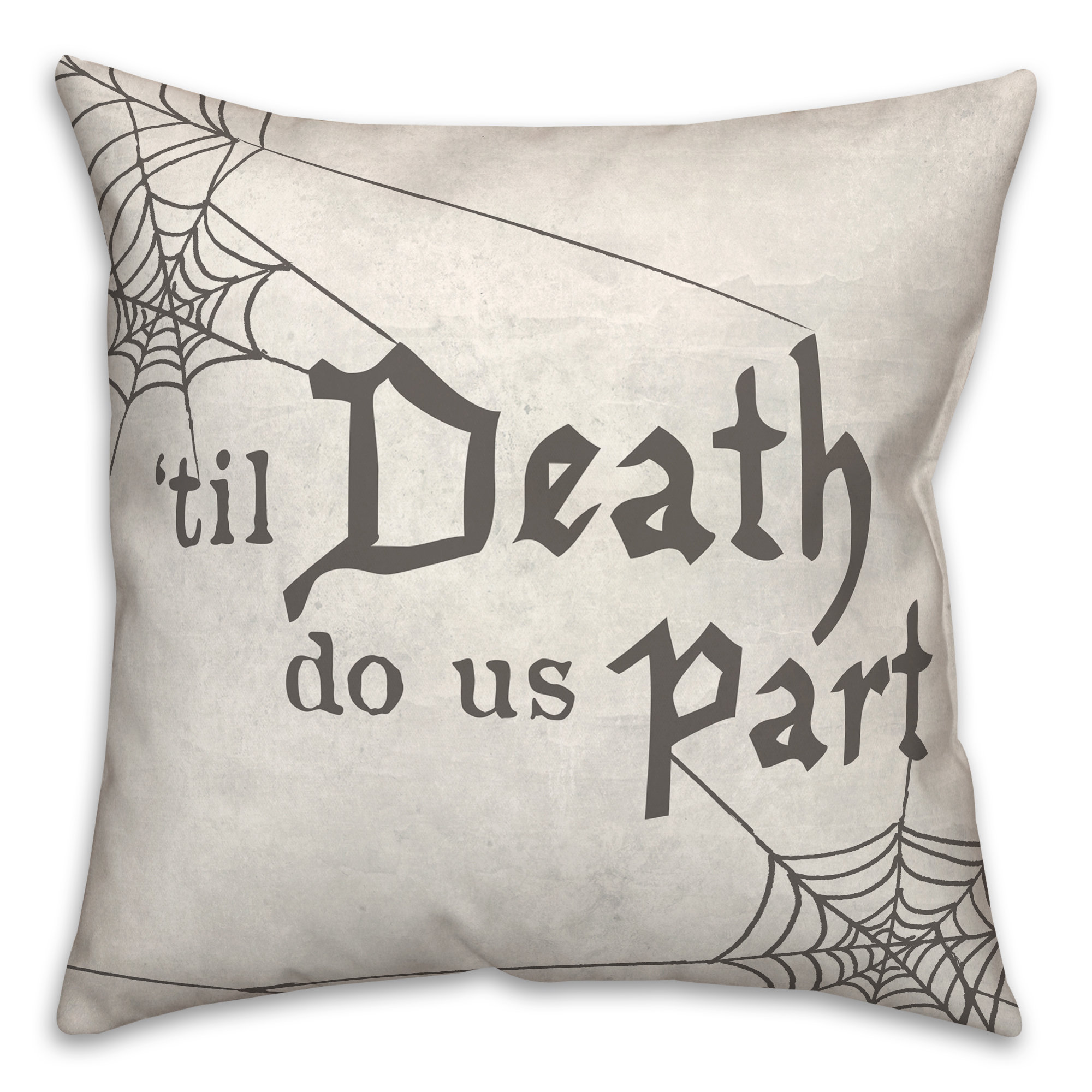 Designs Direct Creative Group Death Do Us Part Square Pillow Cover ...