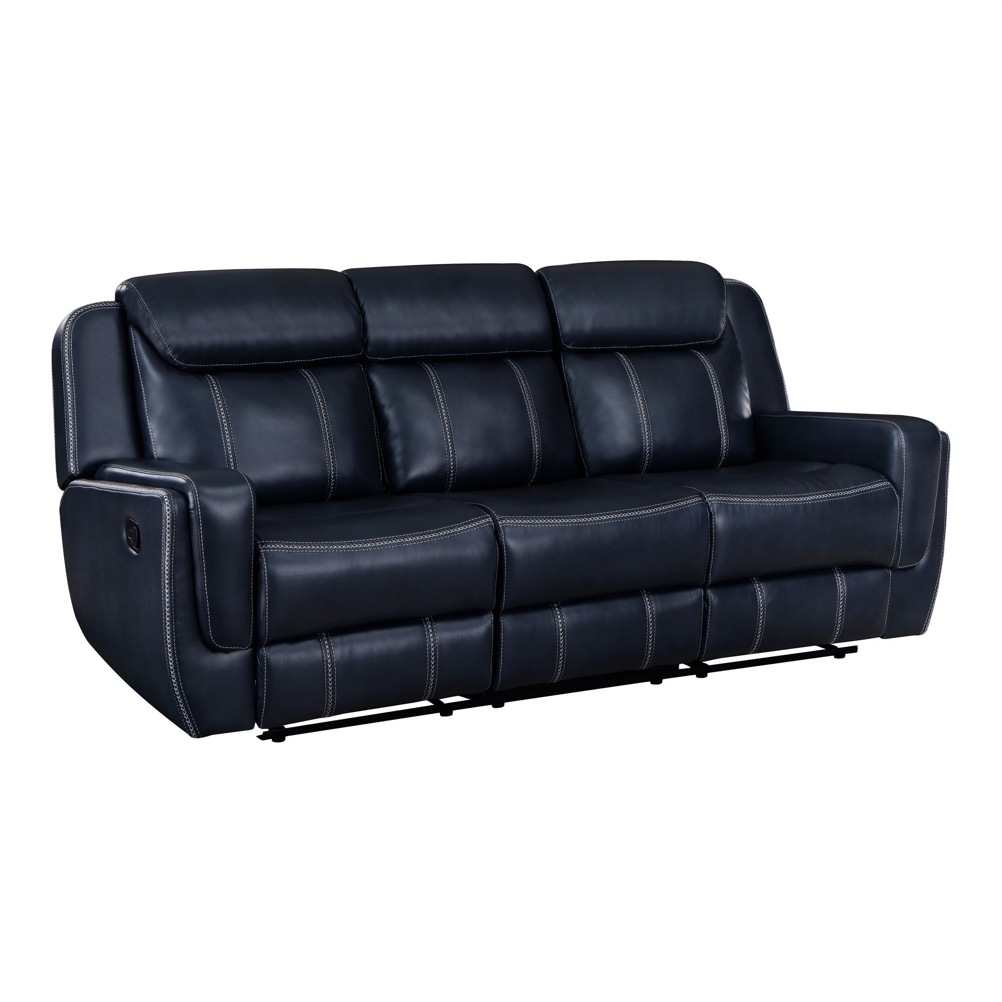 Hokku Designs Modern Dual Reclining Sofa With Center Drop-Down Cup ... Hokku Designs Modern Dual Reclining Sofa With Center Drop-Down Cup ...