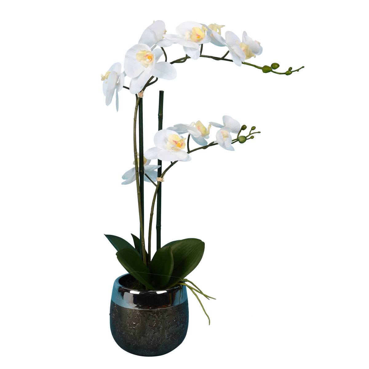 House of Hampton® Artificial Phalaenopsis Floral Arrangement in Pot ...
