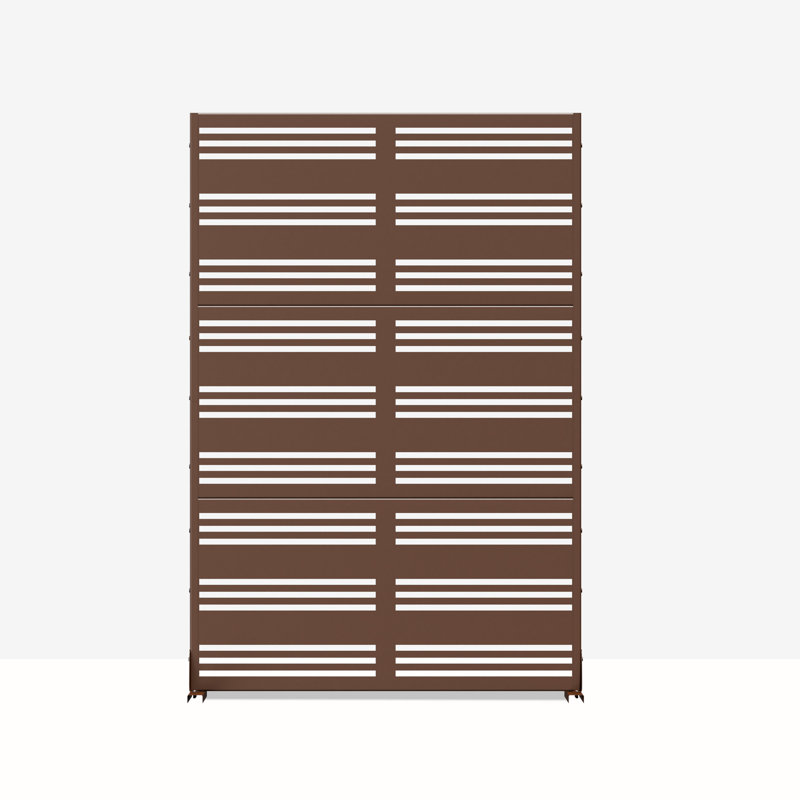 MAYEERTY Galvanized Sheet Metal Privacy Screen | Wayfair