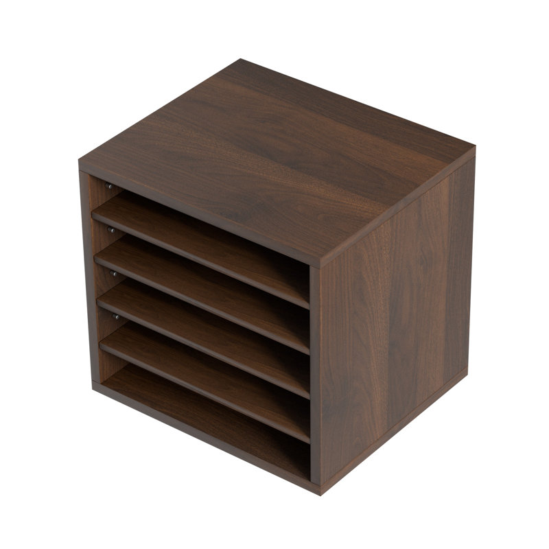 VEVOR 5 Compartments Office Mailbox with Adjustable Shelves, Wood ...
