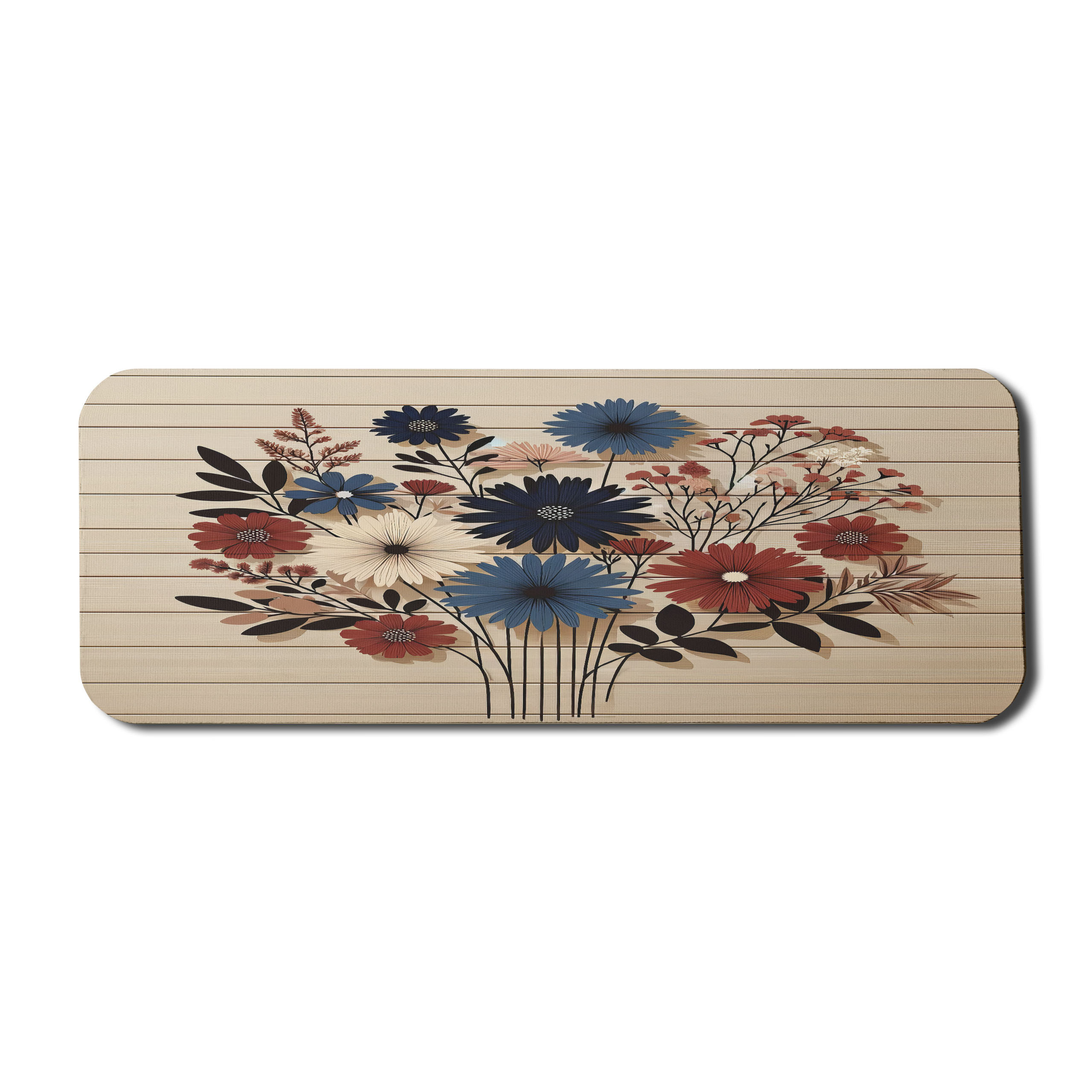 Winston Porter Rustic Gaming Mouse Pad Modern and Simple Bouquet 31" x ...