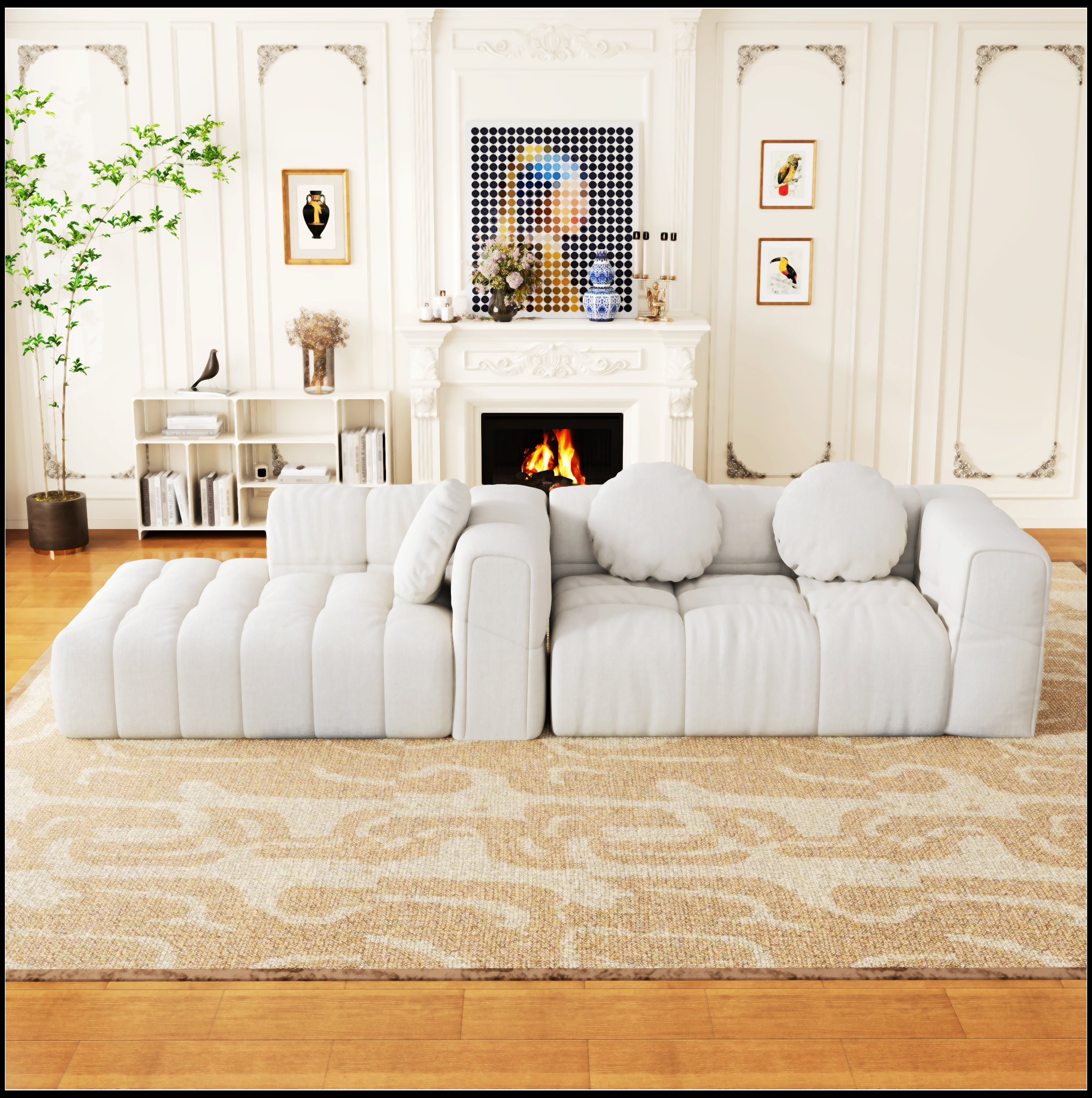 Latitude Run® Modern Upholstered Combination Sofa Set | Wayfair