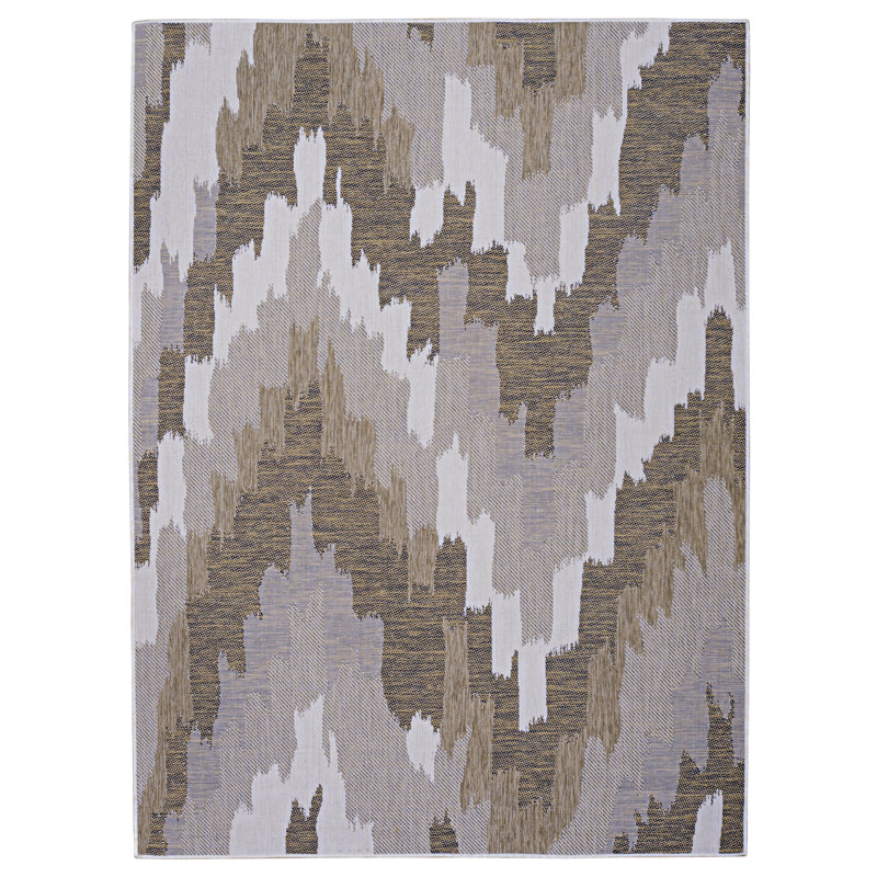 Foundry Select Saier Outdoor Oversized UV Protected Low Pile Area Rug ...