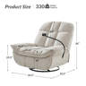 Trule Jace Modern Upholstered Manual Swivel Rocker Recliner with Phone ...