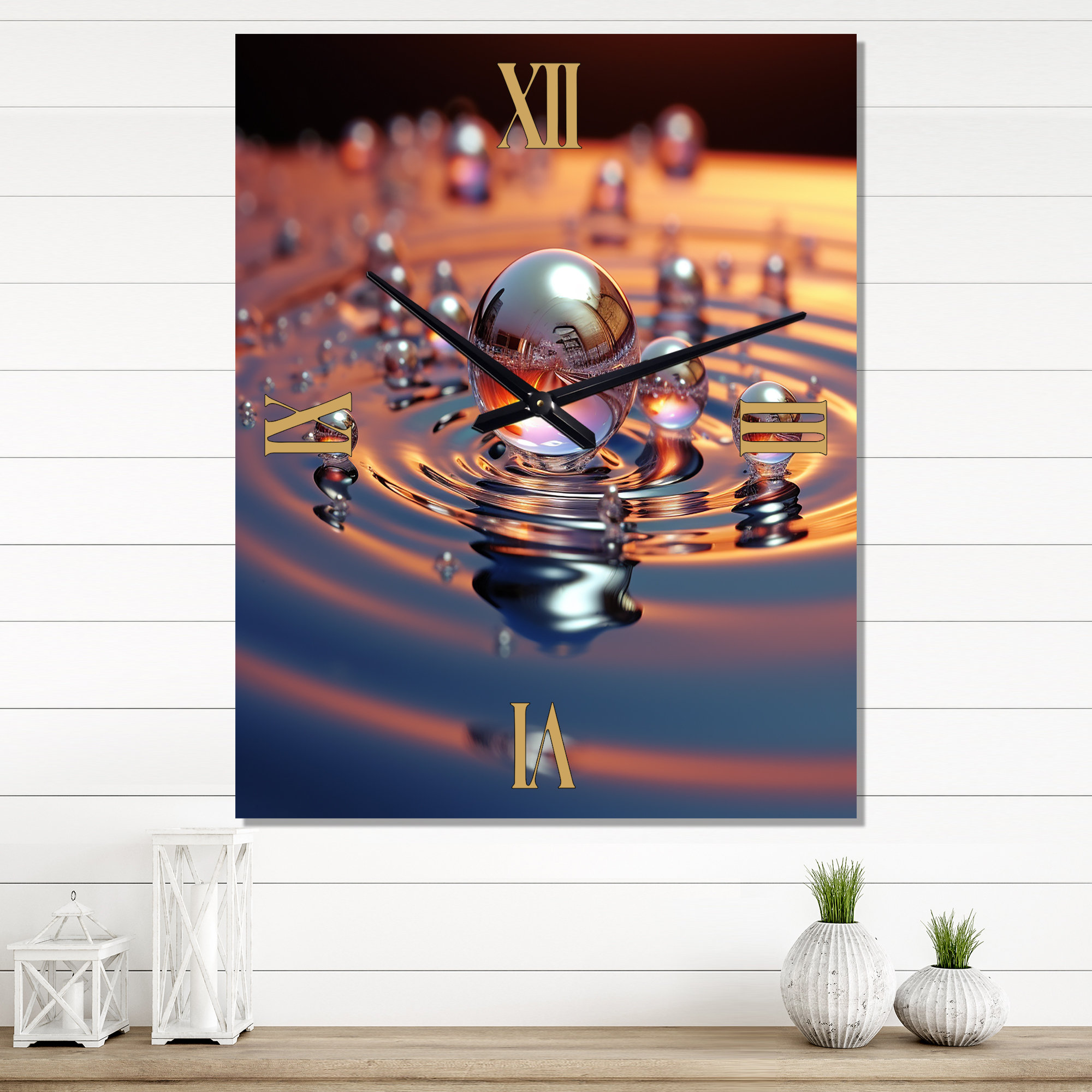 Design Art Morning Dew Pink And Blue Concentric Reflections - Flowers ...