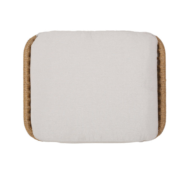 Wade Logan® Ingle Wicker Outdoor Ottoman & Reviews | Wayfair