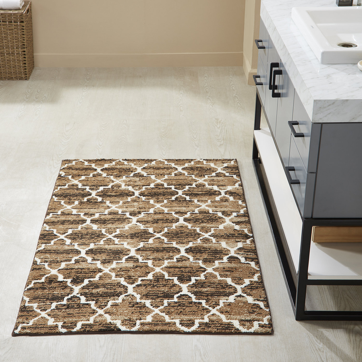 Winston Porter Norra Bath Rug with Non-Slip Backing | Wayfair