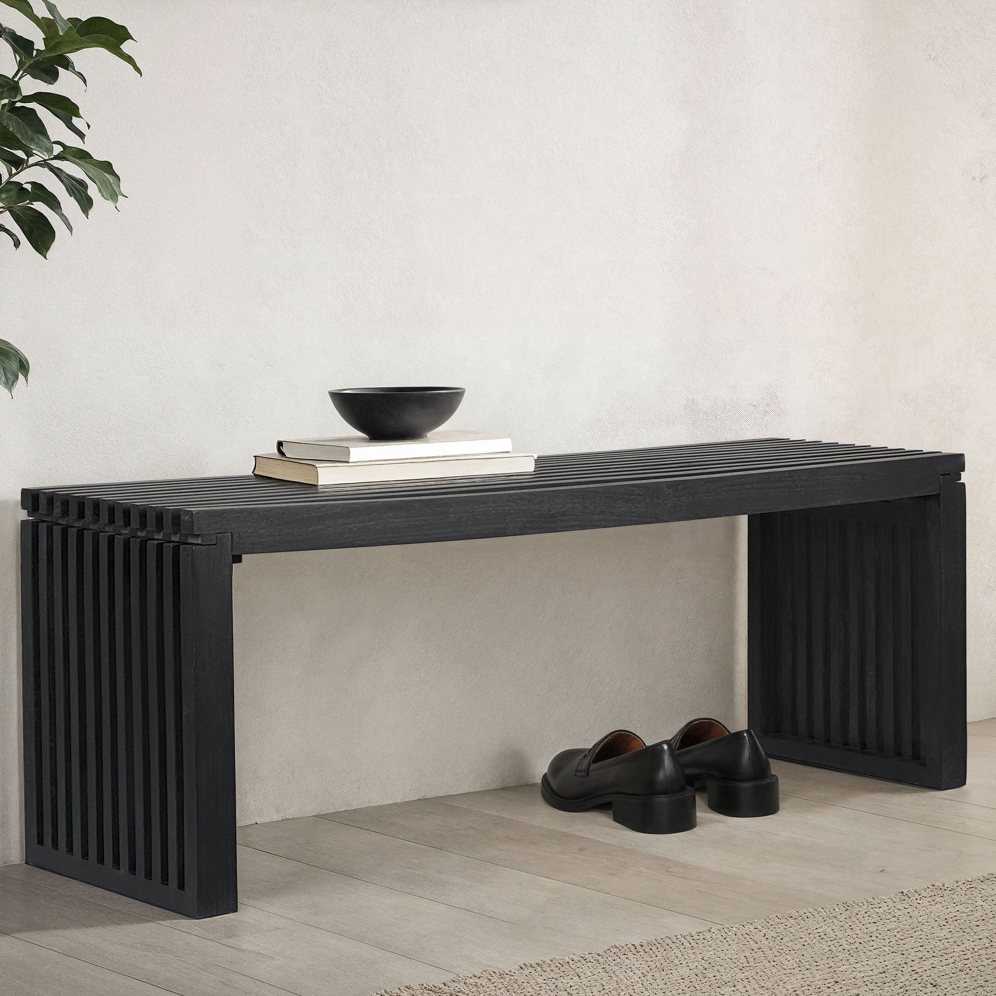 Wohnling Acacia Solid Wood Bench | Wayfair.co.uk