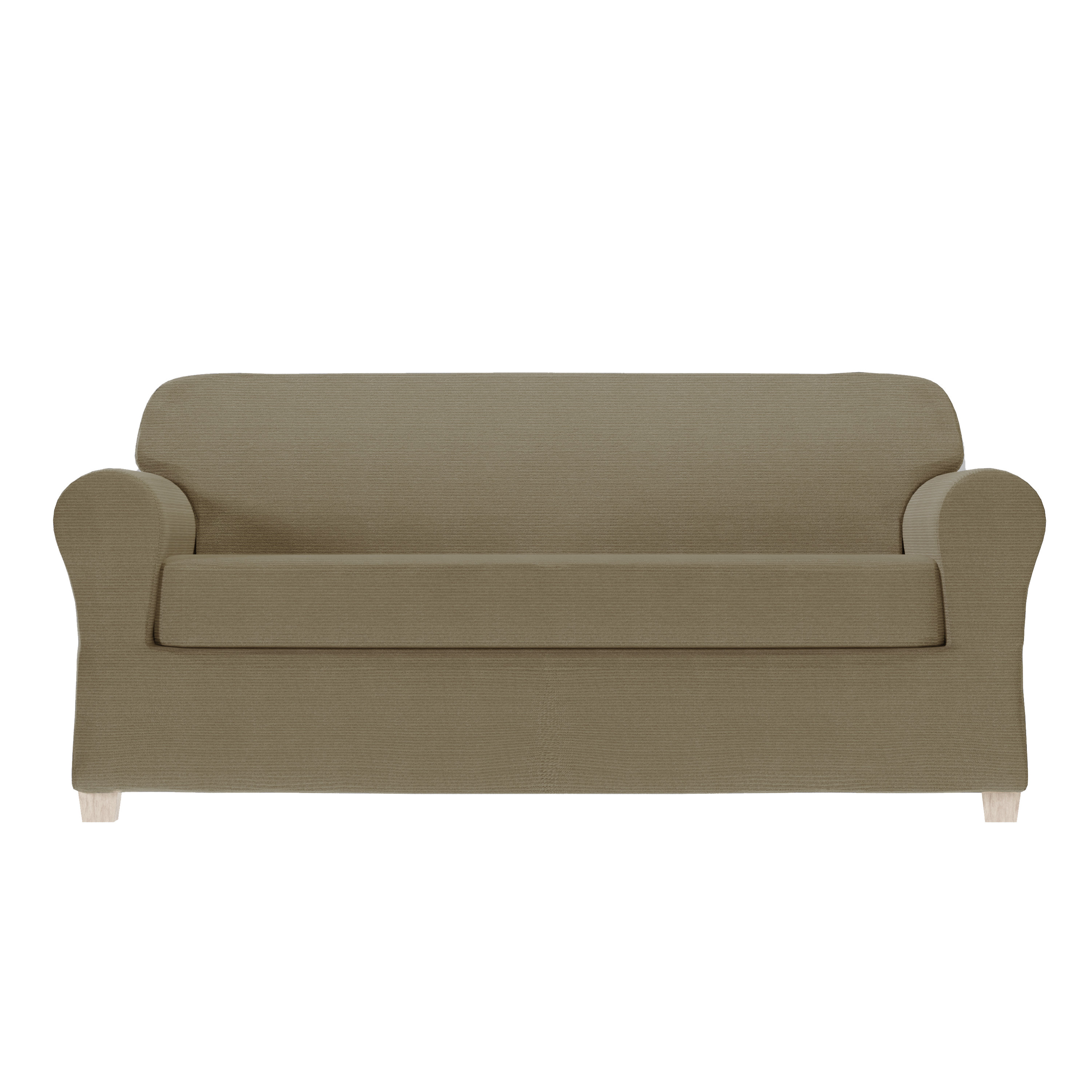Eider & Ivory™ 2-Piece Chenille Stretch Sofa Slipcover In Espresso & Reviews - Wayfair Canada