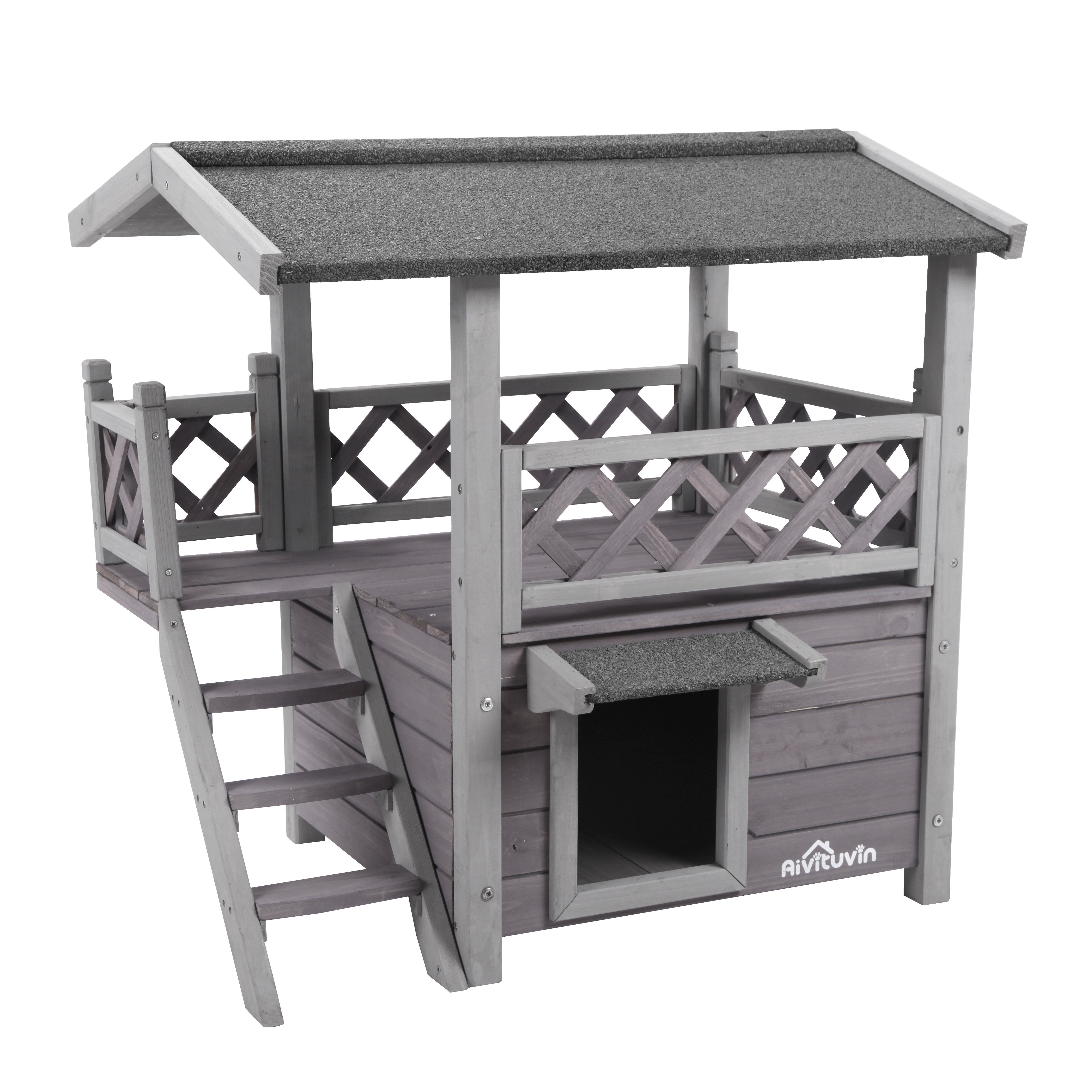 Blue Elephant Wooden Cat House & Reviews | Wayfair.co.uk