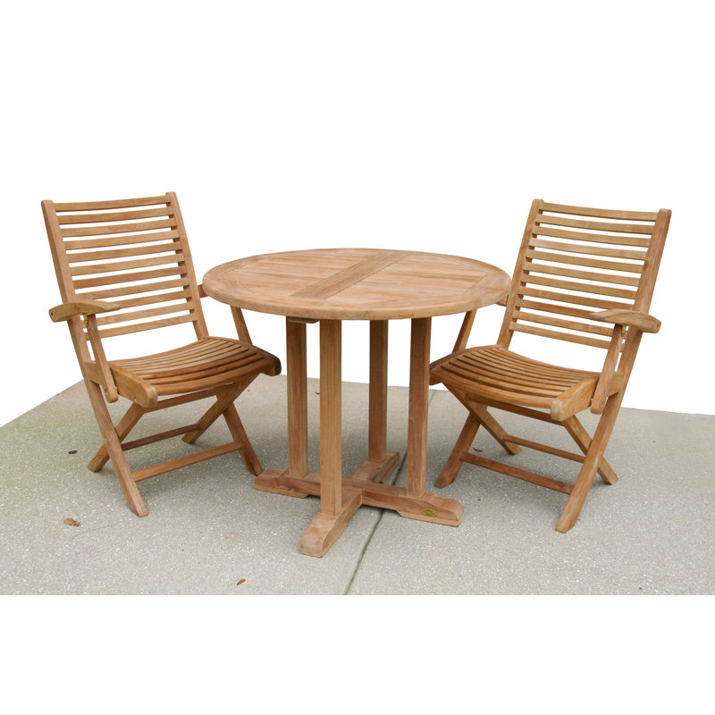 Rosecliff Heights Classic Teak 36" Round Balcony Table & Reviews | Wayfair