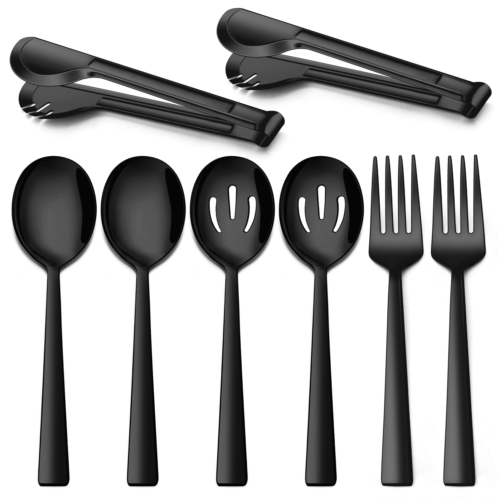 Brayden Studio 8-Piece Stainless Steel Serving Utensils Set - Includes ...