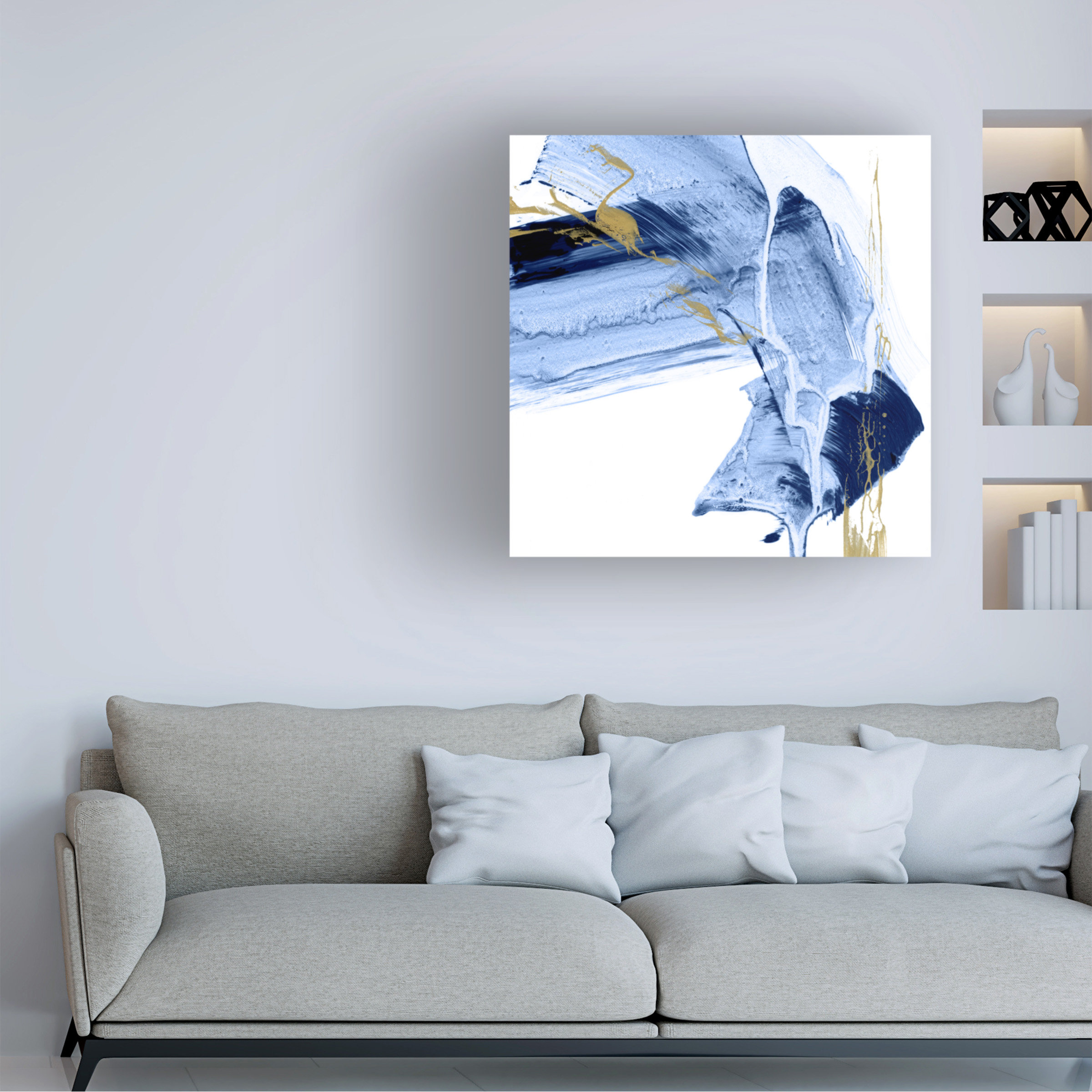 Mercer41 Ethan Harper 'Golden Current I' Canvas Art - Wayfair Canada