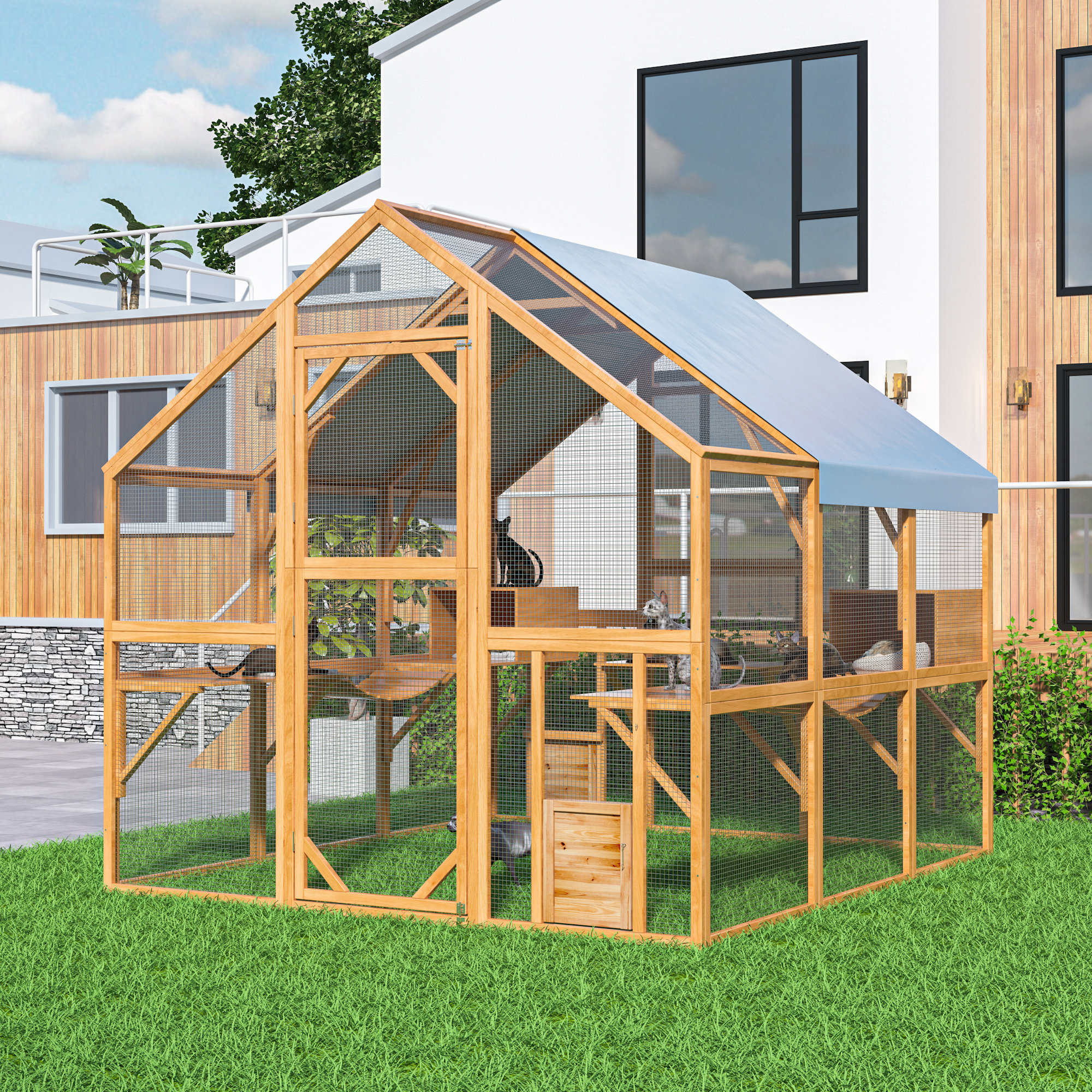 Metaoutdoors Large Wooden Outdoor Playpen & Reviews | Wayfair