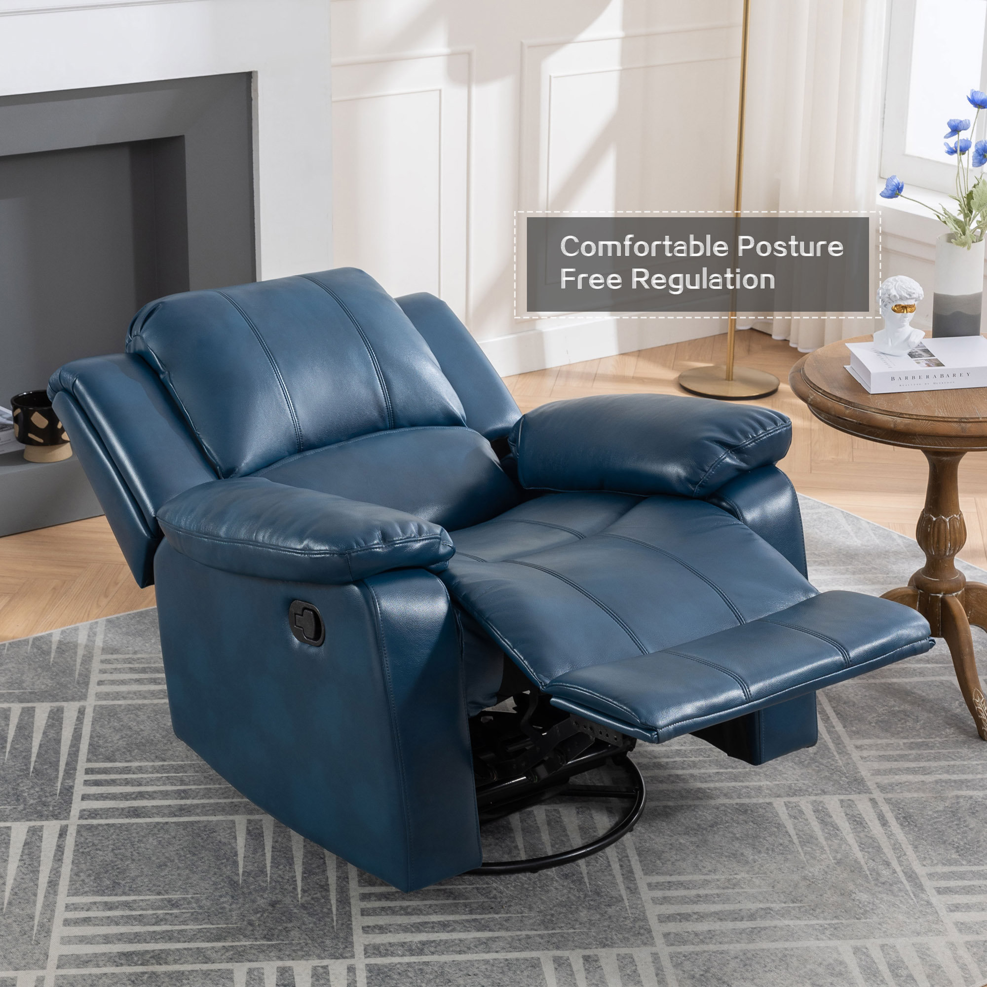 Hokku Designs Modern Swivel And Glider Recliner Chair for Living Room ...