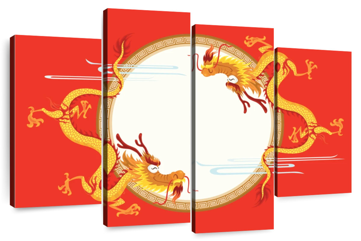 Ebern Designs Brampt Happy Chinese Dragon | Wayfair