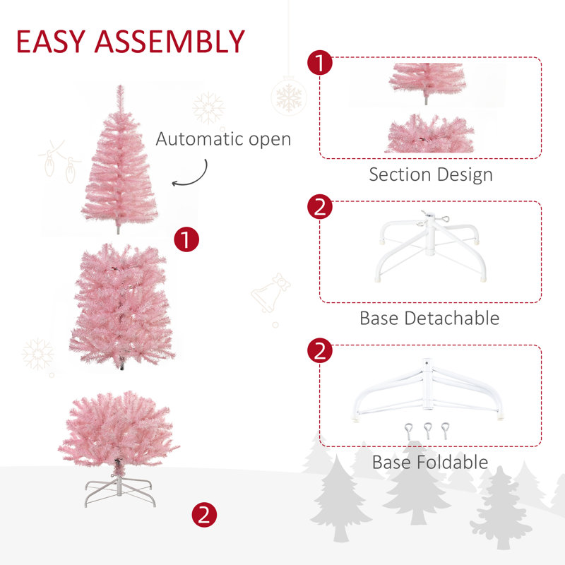 The Holiday Aisle® Easy Set-Up Christmas Tree & Reviews | Wayfair