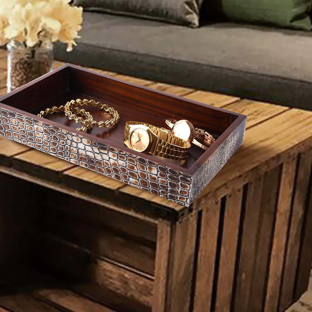 17 Stories Handmade Moroccan Pattern 10X6 Towel Tray - Small Bathroom ...