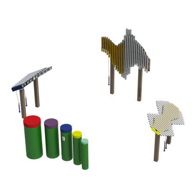 Freenotes Harmony Park Ground Mount Metal Playground Panel with ...