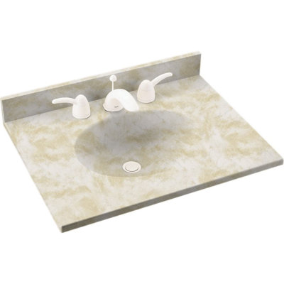 Swan 19'' Swanstone Single Vanity Top with Sink and 1 Faucet Holes ...