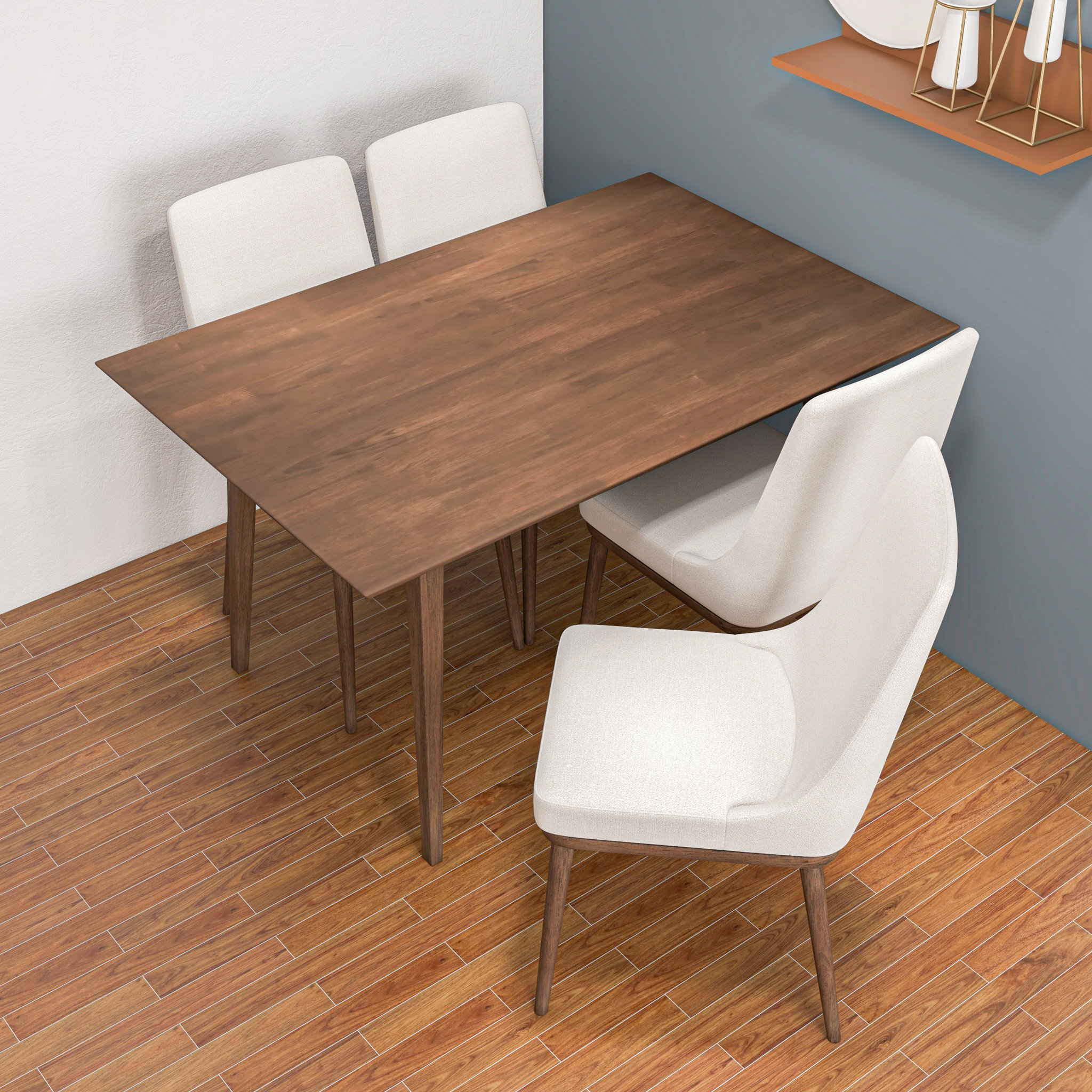 Corrigan Studio® 4 - Person Solid Wood Breakfast Nook Dining Set | Wayfair