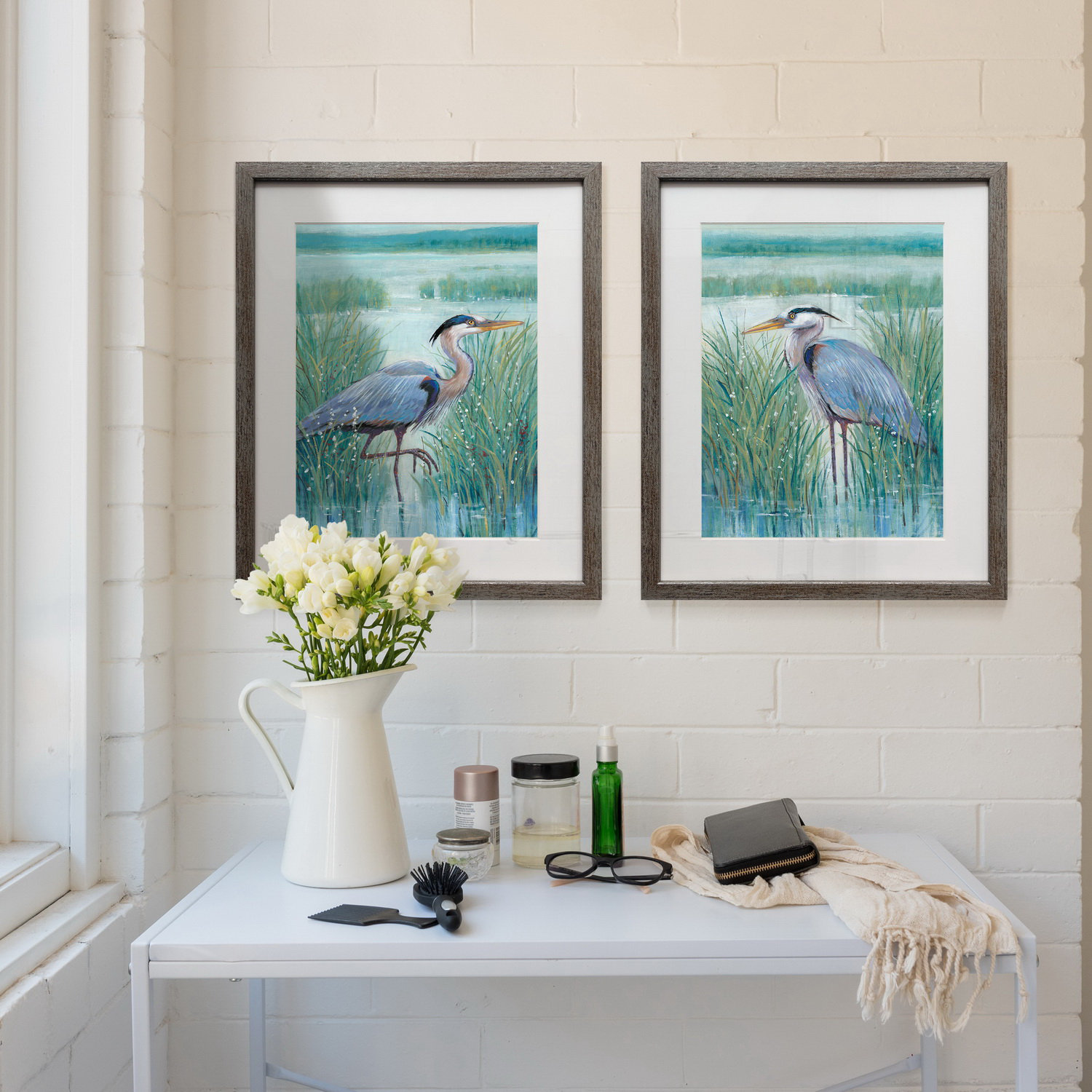Rosecliff Heights Wetland Heron I - 2 Piece Picture Frame Painting ...