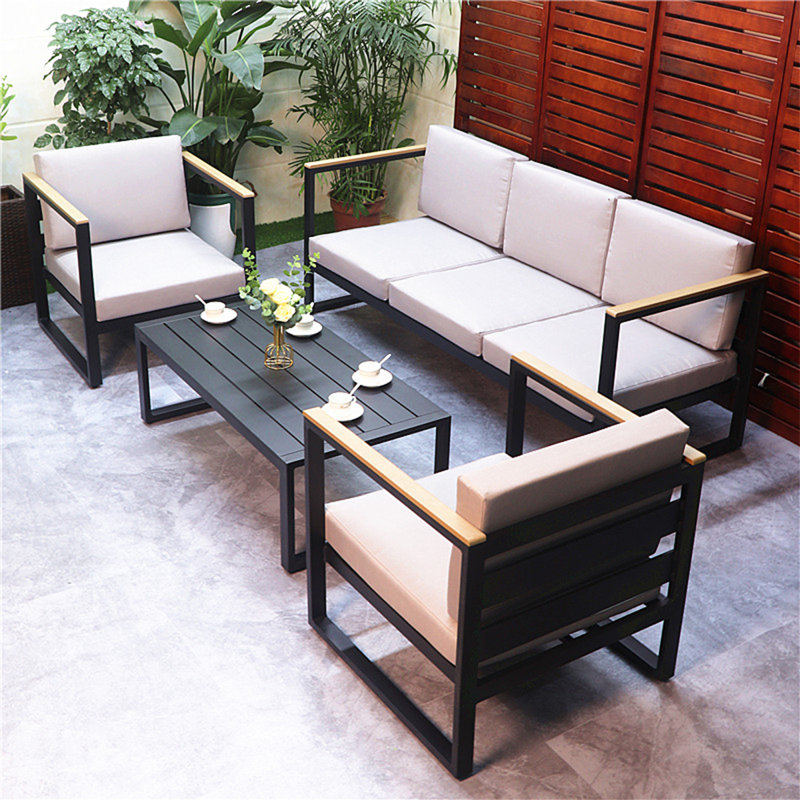 Latitude Run® Outdoor Aluminum Sofa Waterproof Ideal for Sunroom | Wayfair